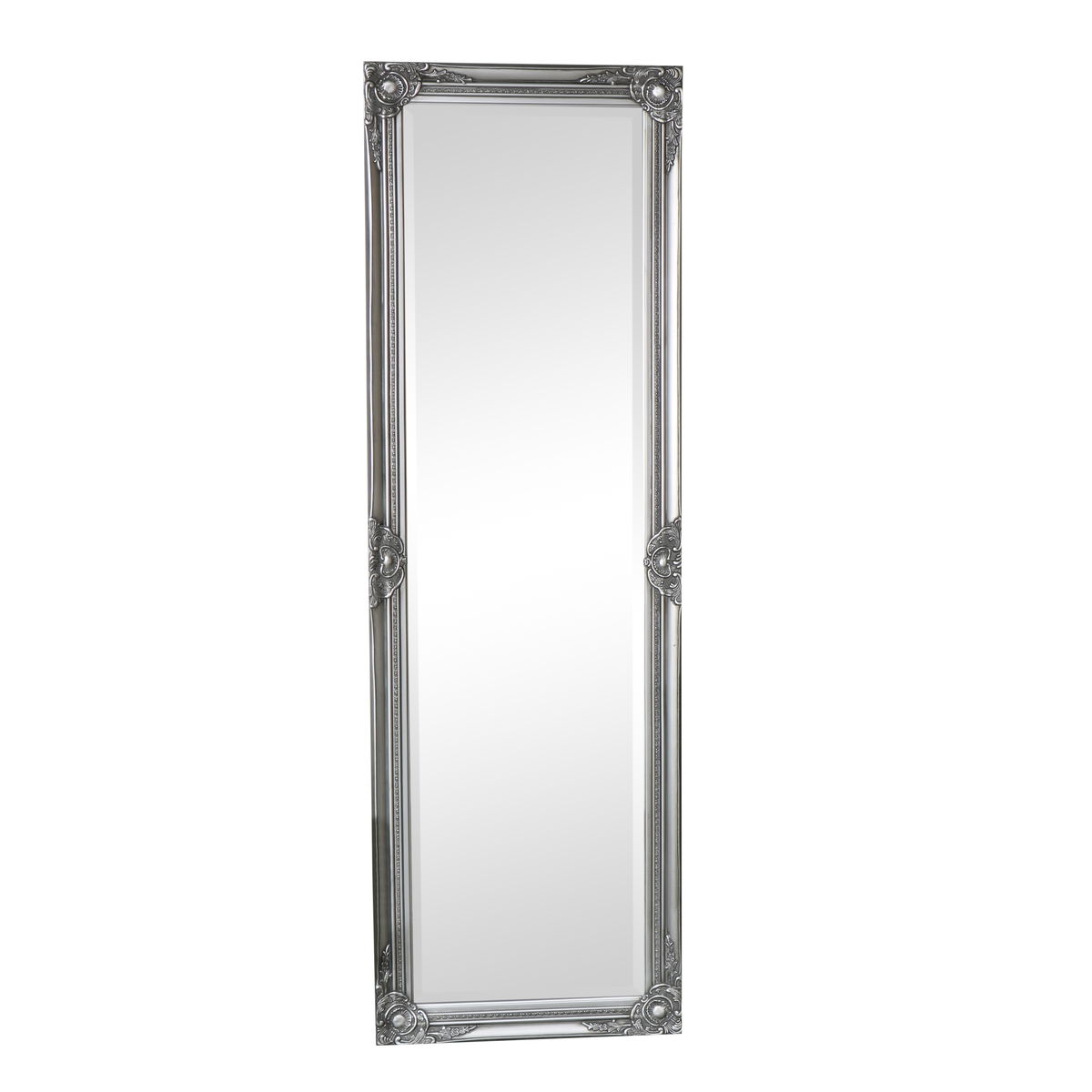 Ornate Silver Full Length leaner /wall Mirror 168cm x 54cm