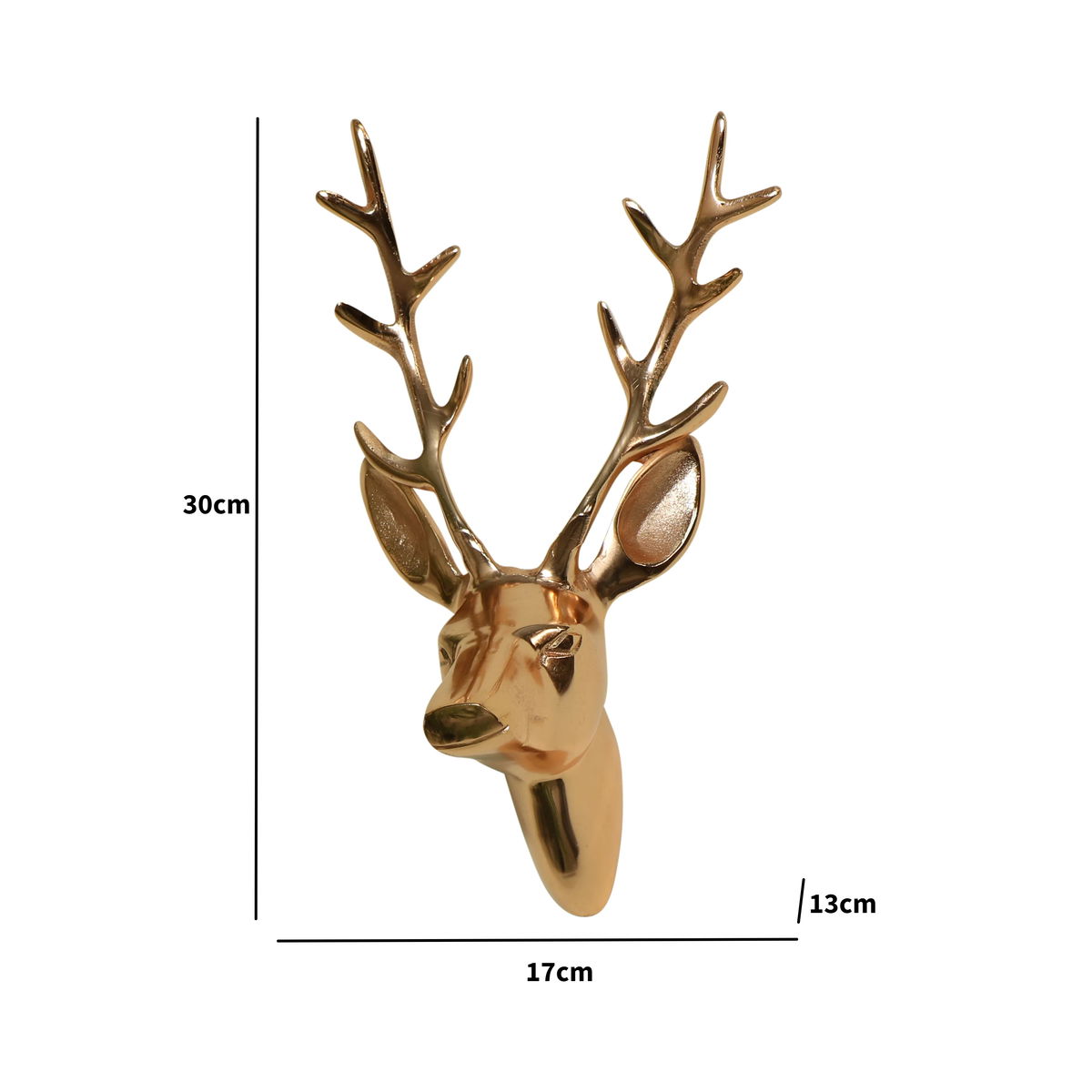 Copper Wall Mounted Stag Head