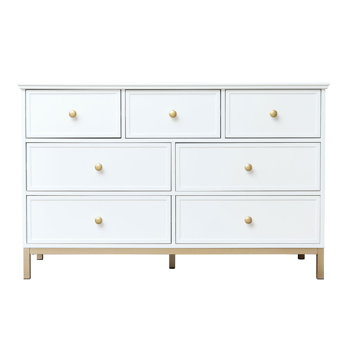Large 7 Drawer Chest of Drawers - Aisby White Range