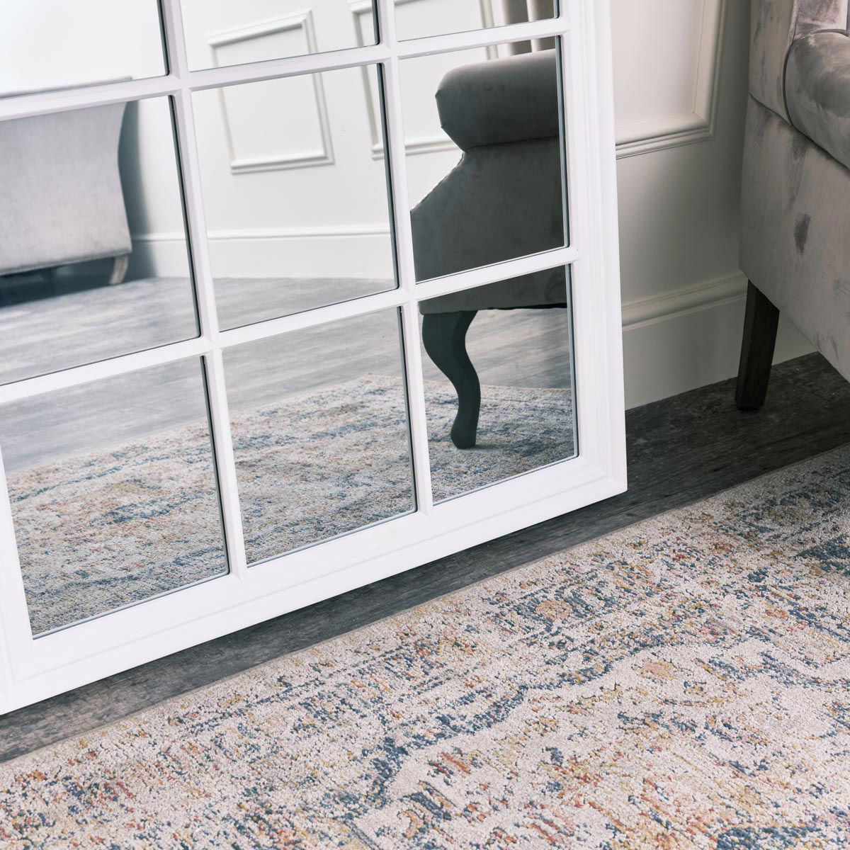 Large Matte White Window Mirror 130cm x 95cm