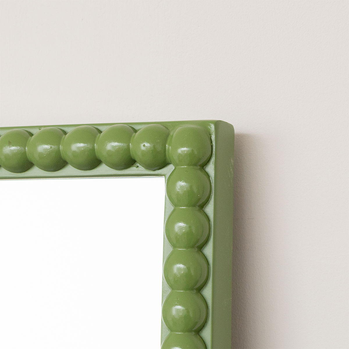 Large Rectangle Olive Green Bobbin Bobble Wall Mirror 168cm x 54cm ...
