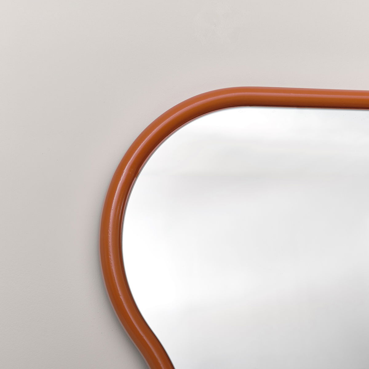 Orange Full Length Wave Mirror - 163cm x 80cm | Melody Maison
