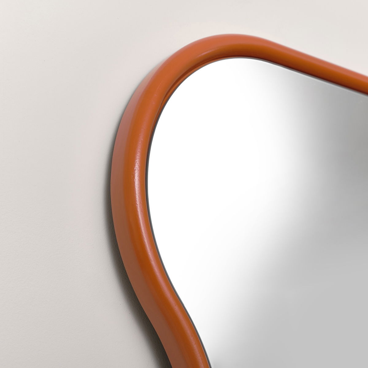 Orange Full Length Wave Mirror - 163cm x 80cm | Melody Maison