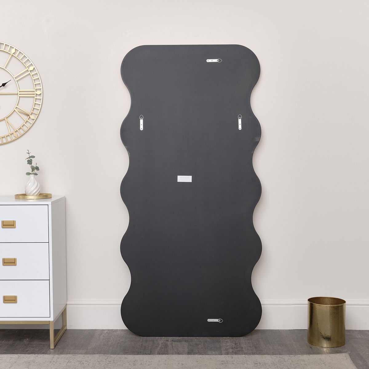 Orange Full Length Wave Mirror - 163cm x 80cm | Melody Maison