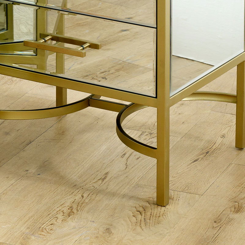 Pair of Gold Mirrored Bedsides - Venus Range | Melody Maison