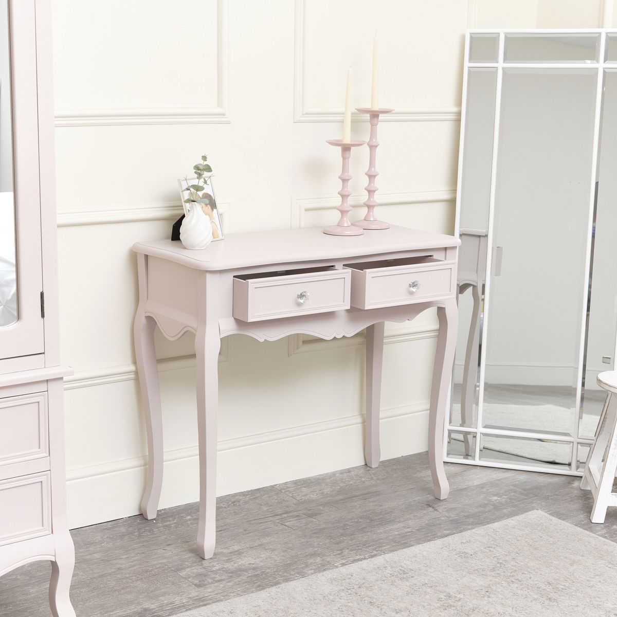 Pink Console / Dressing Table - Victoria Pink Range | Melody Maison