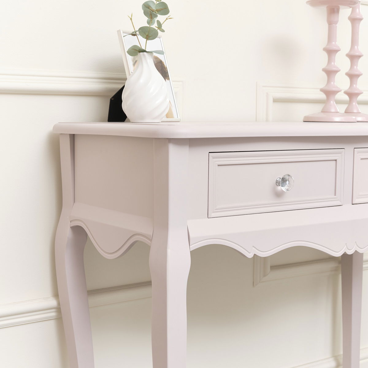 Pink Console / Dressing Table - Victoria Pink Range | Melody Maison