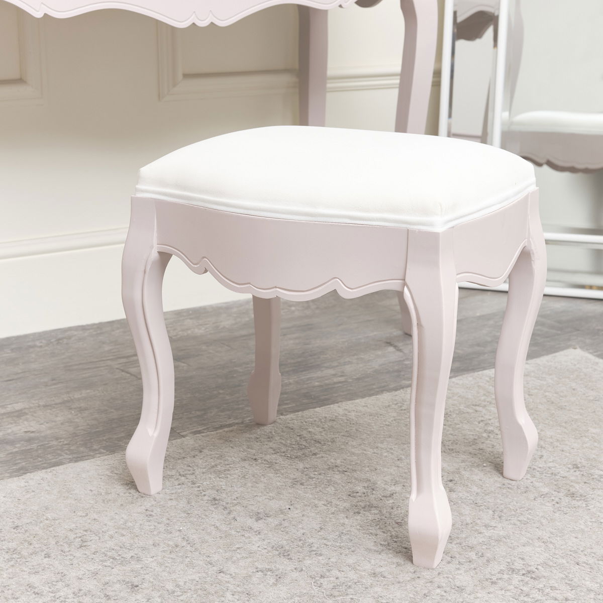 Pink Dressing Table, Mirror, Stool Set - Victoria Pink Range | Melody ...