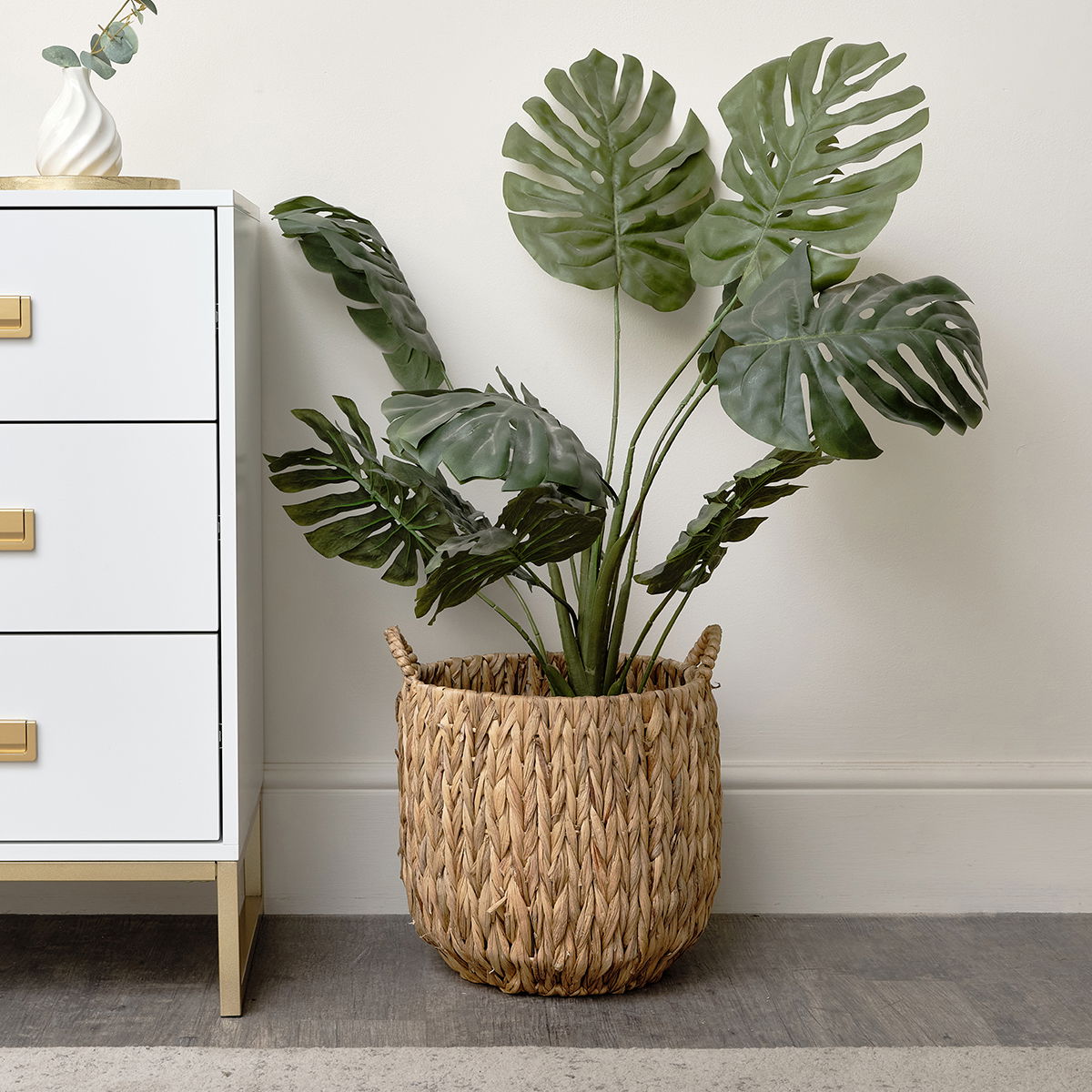 Woven Grass Storage Basket Planter - Large | Melody Maison